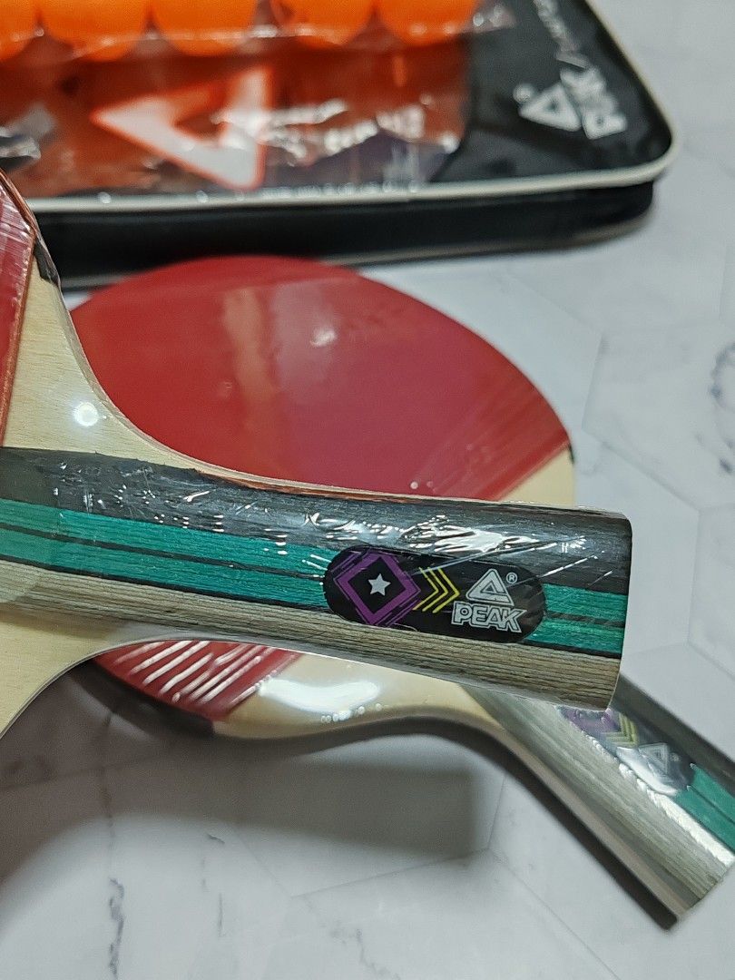 PEAK Table Tennis Bat Rackets Ping Pong Ball Racket Ball Set Table ...