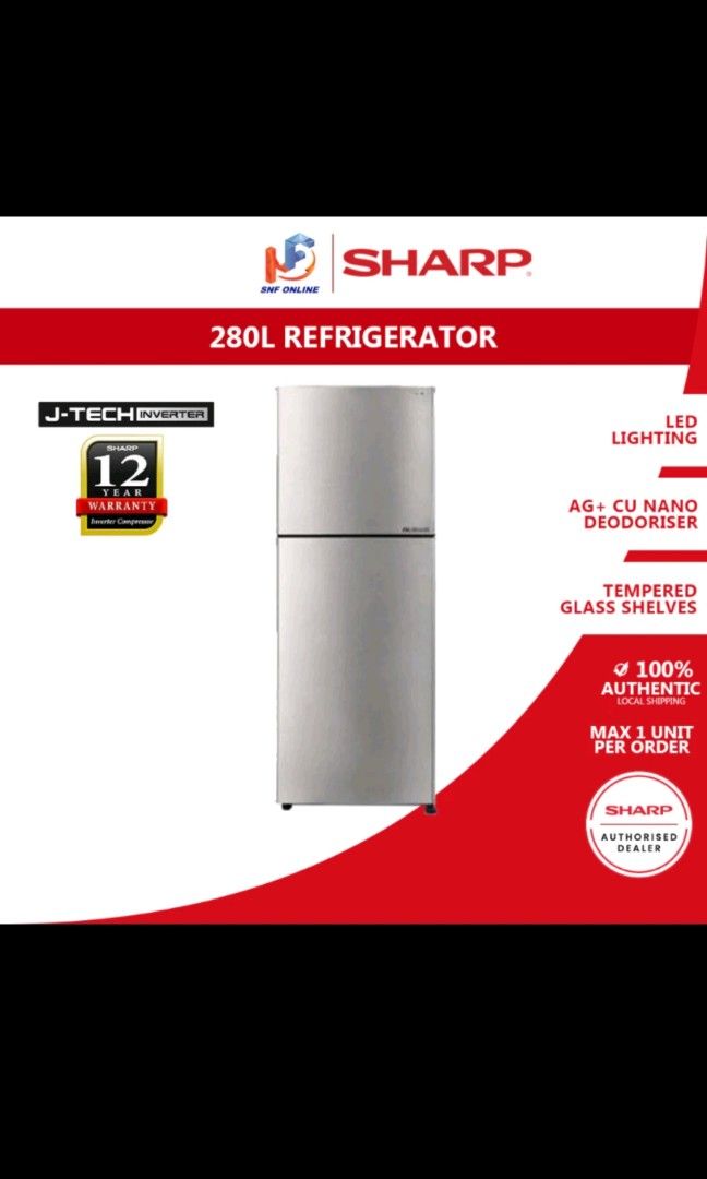 Peti sejuk Sharp Fridge Inverter, TV & Home Appliances, Kitchen ...