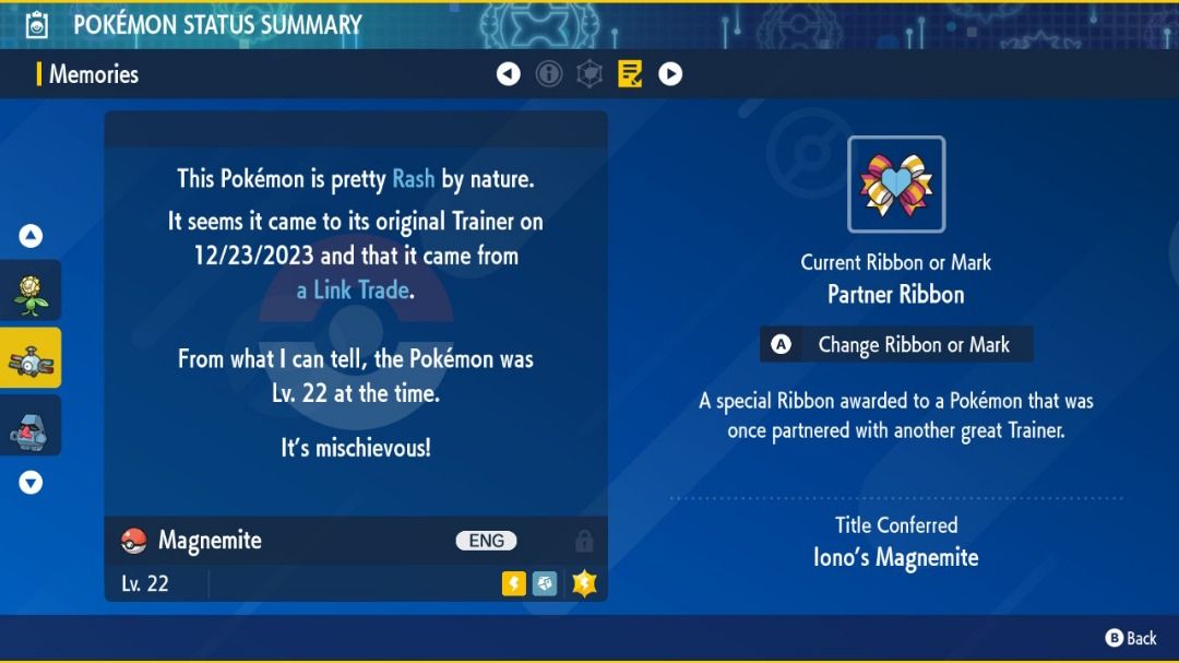 Pokemon Scarlet/Violet Special Coaches Partner Ribbon, Video Gaming ...