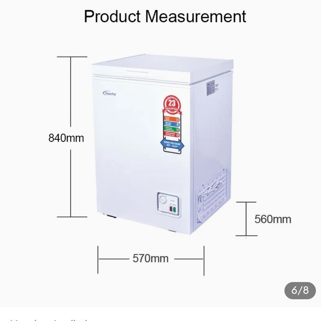 Powerpac Chest Freezer, TV & Home Appliances, Kitchen Appliances ...