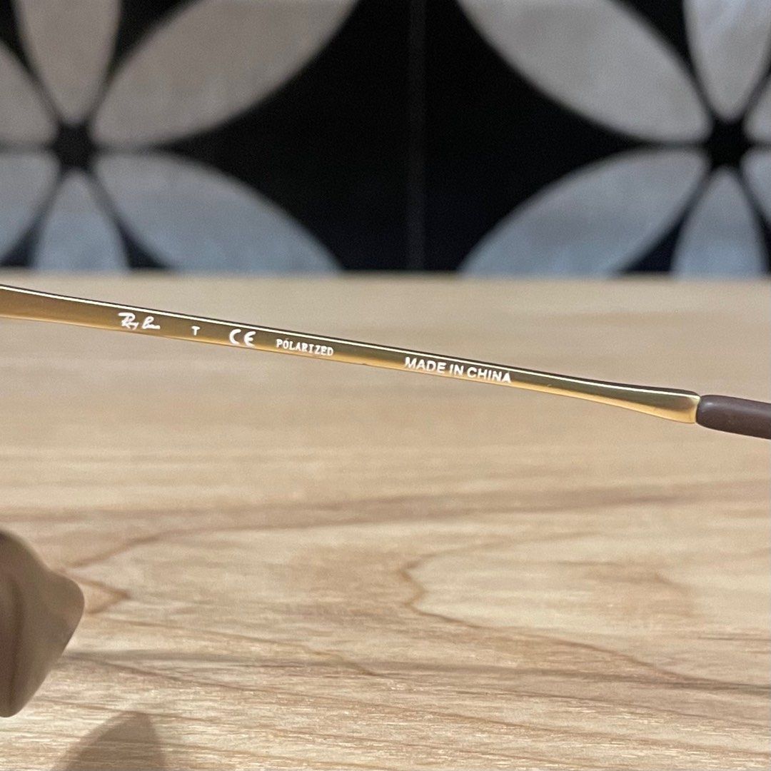 Ray-Ban ERIKA METAL Polarized Gold, 男裝, 手錶及配件, 眼鏡 - Carousell