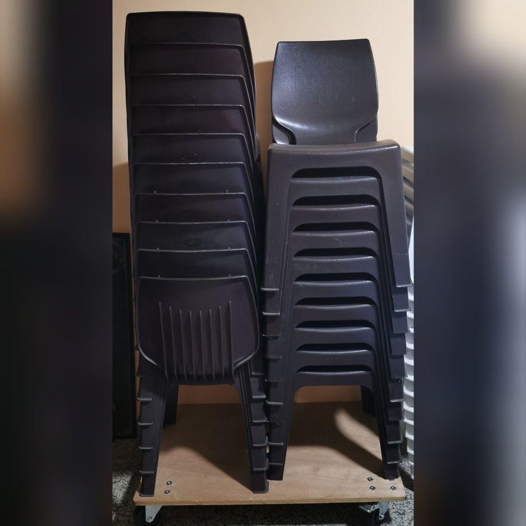 [RENT] Kopitiam/PVC/ Plastic White Chairs and tables, Furniture & Home ...