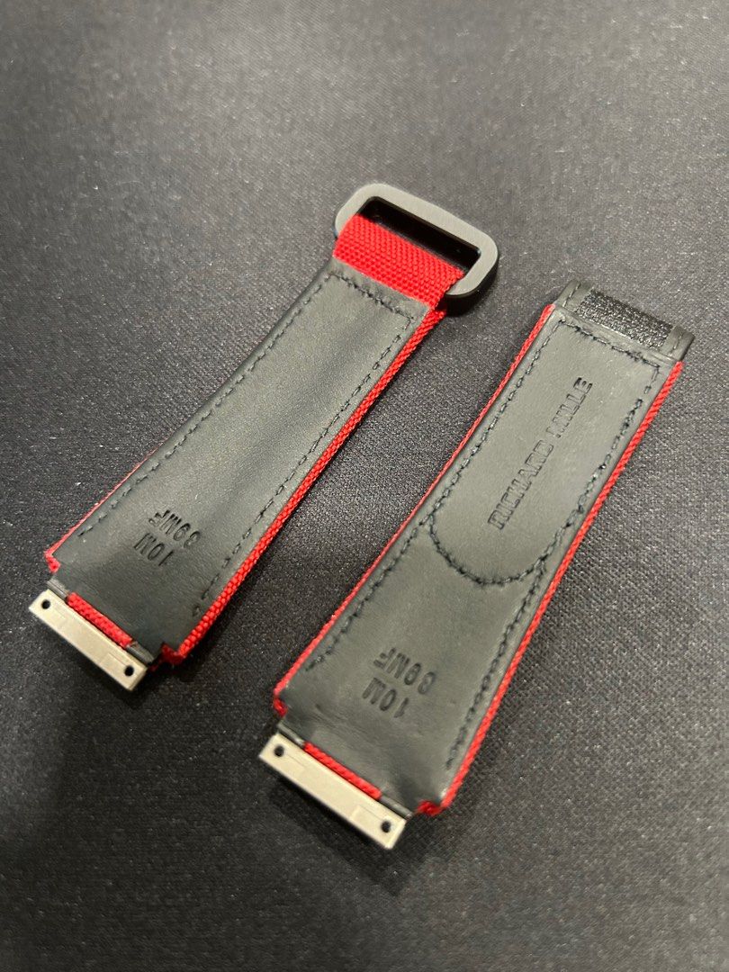 Richard Mille RM010 Red Velcro Strap with Leather Lining, Luxury ...