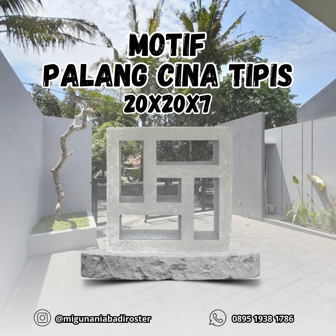 ROSTER PAGAR MINIMALIS MOTIF PLANG CINA TIPIS DI KENDIT SITUBONDO JAWA ...