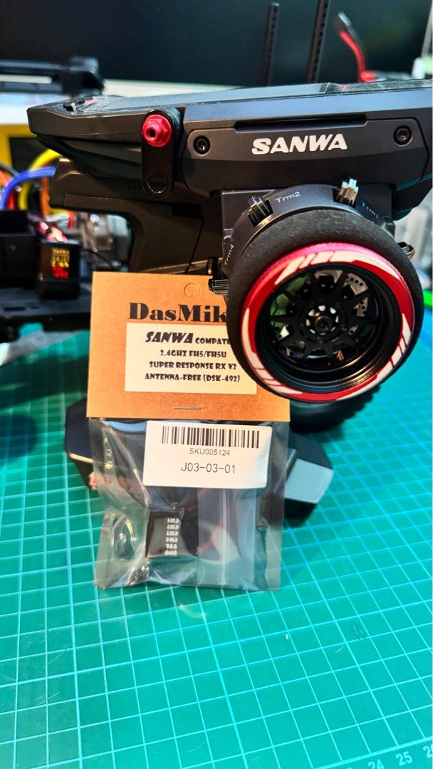 Sanwa M17 compatible RX DasMikro DSK-492 V2 FH5 Compatible Antenna-Free Reciever for Sanwa FH-5 ...