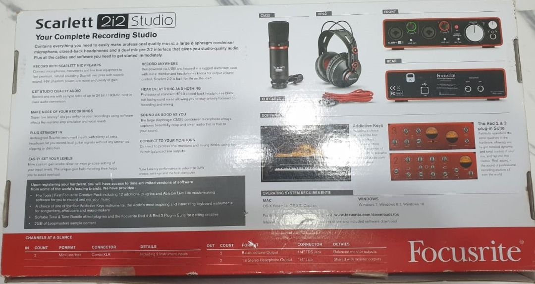 Scarlett 2i2 (2nd gen) 2-in/2-out audio interface, Audio, Other Audio ...