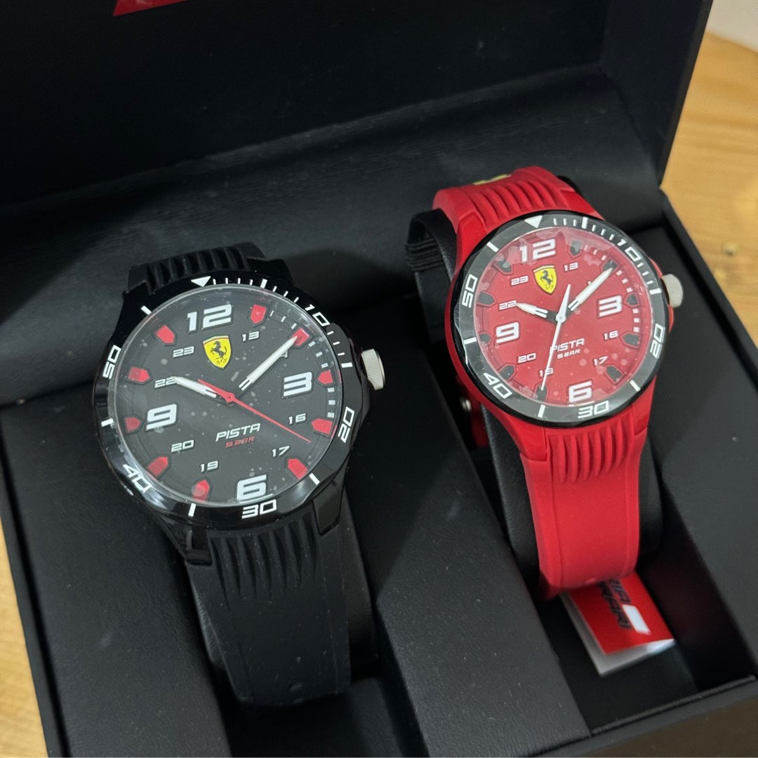 Scuderia Ferrari Couple Watch, Men's Fashion, Watches & Accessories ...