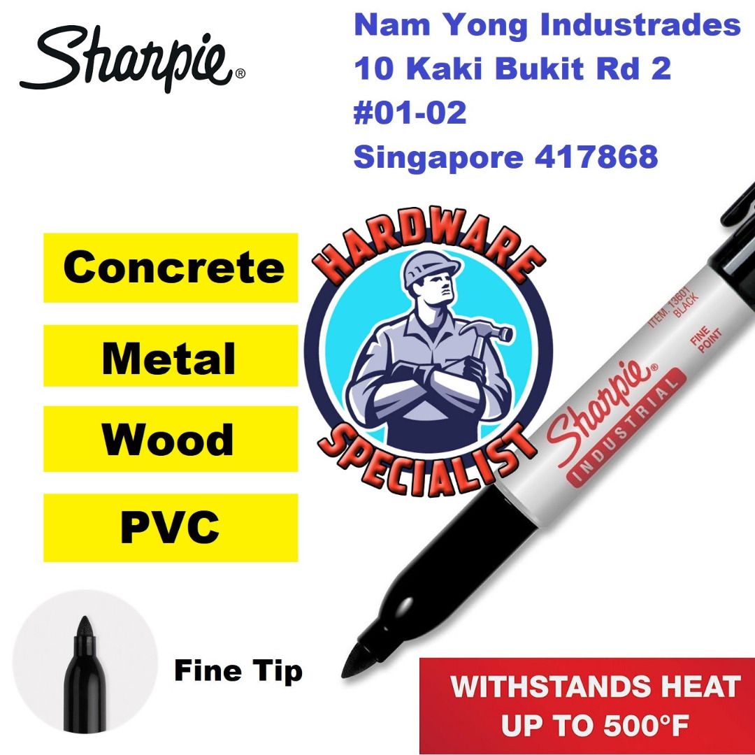 Sharpie 13601 Pro Industrial Fine Point Permanent Marker, Withstand Up ...