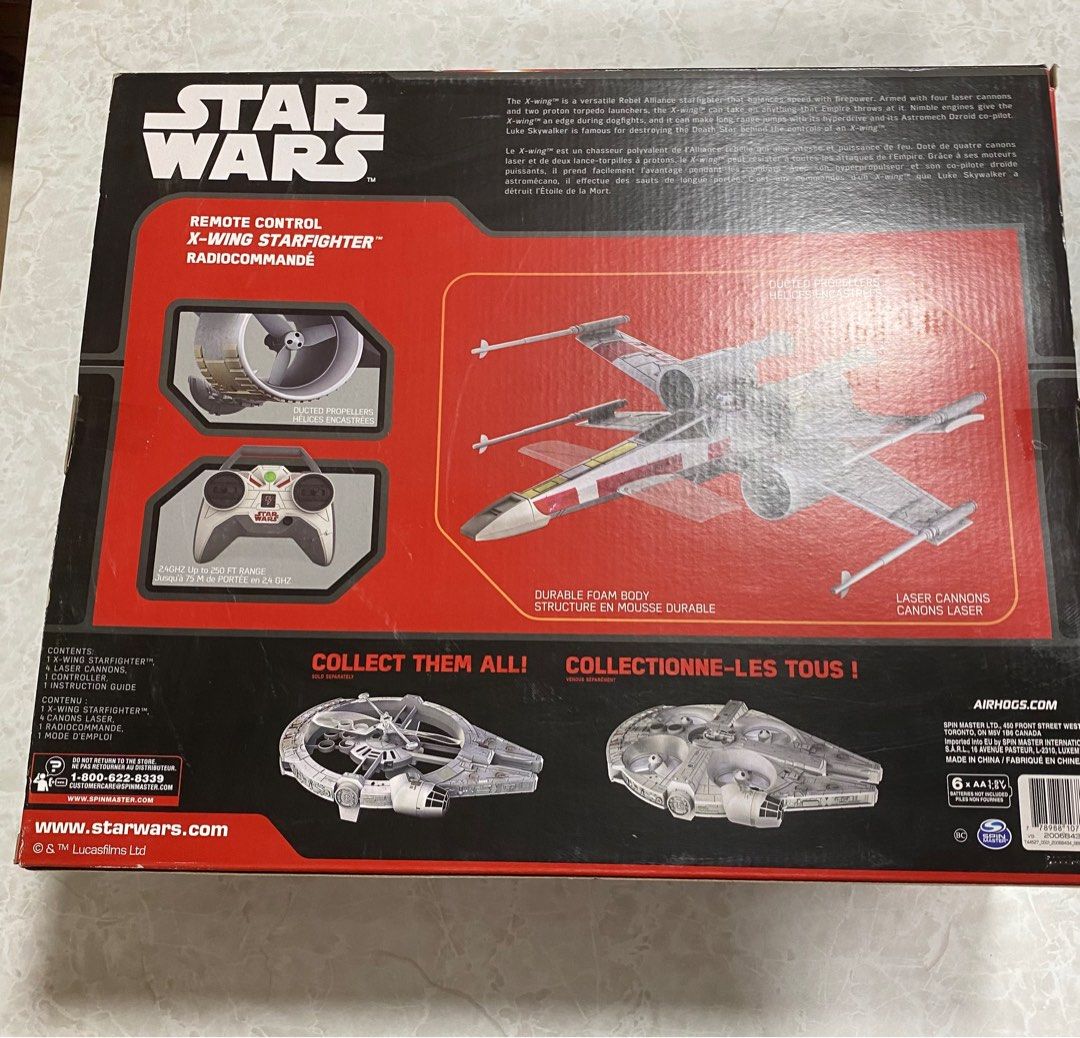 STAR WARS Air Hogs 星球大戰X- Wing遙控星際戰機, 興趣及遊戲, 玩具 & 遊戲類 - Carousell