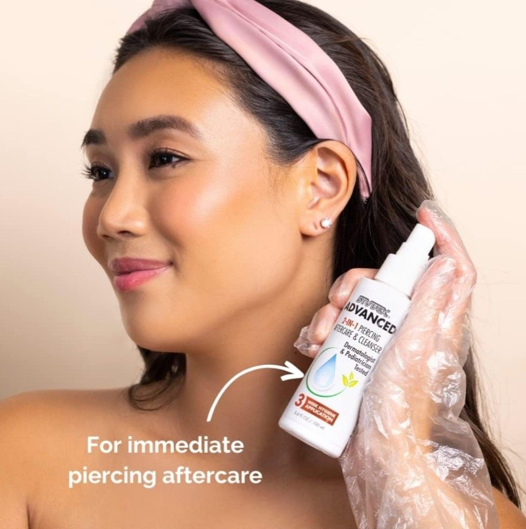 Studex Advanced 2-in-1 Piercing Aftercare Spray., Beauty & Personal ...
