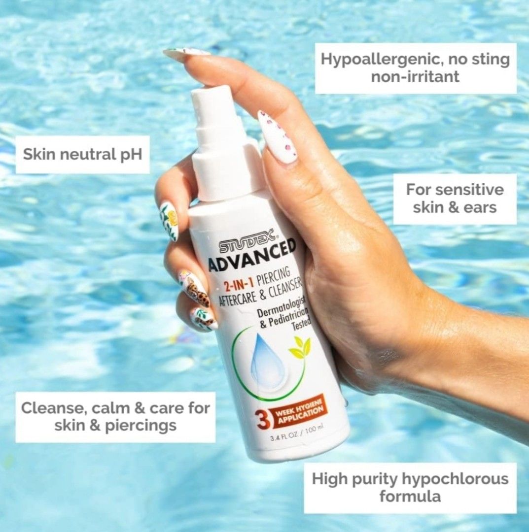 Studex Advanced 2-in-1 Piercing Aftercare Spray., Beauty & Personal ...