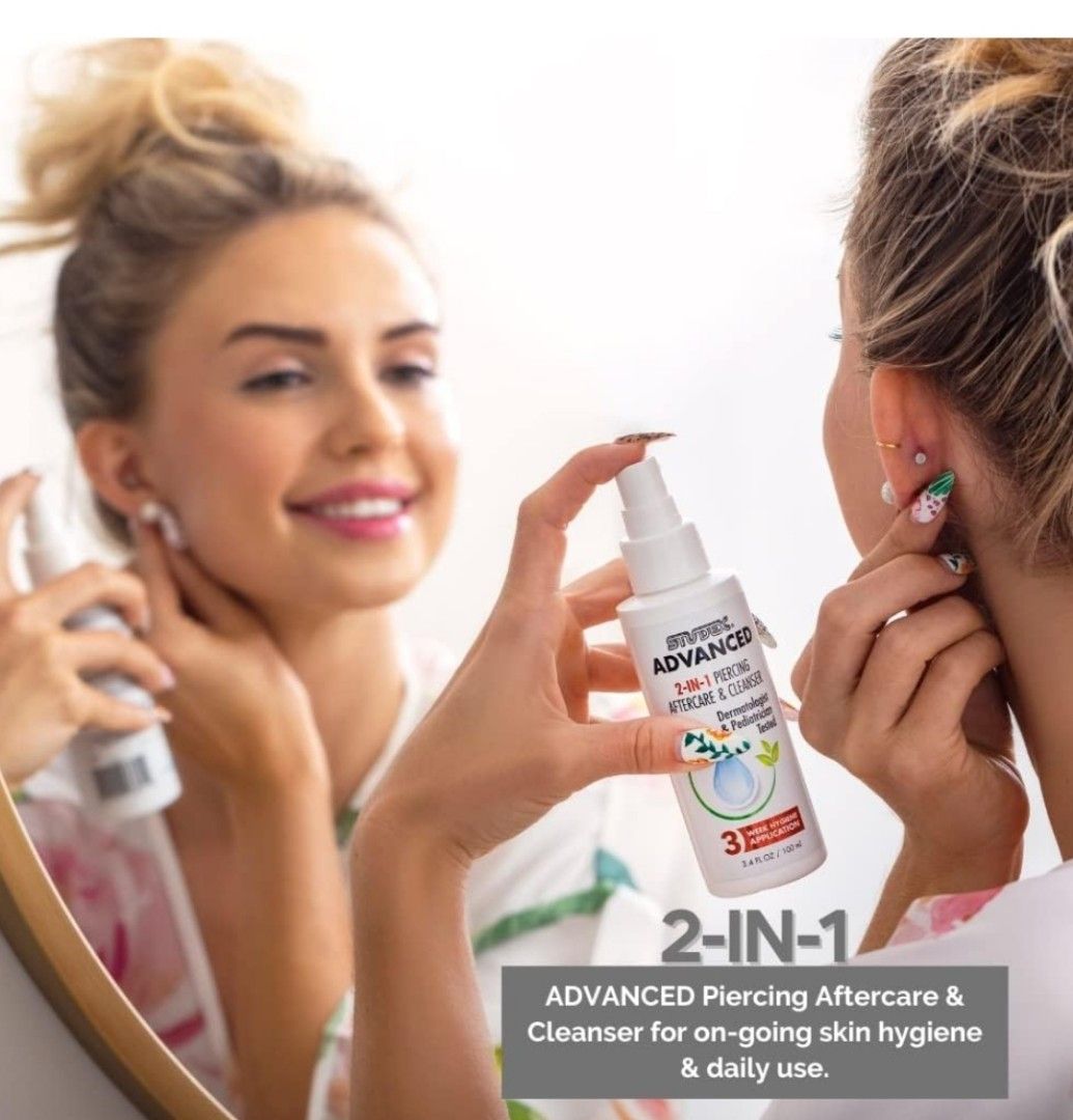 Studex Advanced 2-in-1 Piercing Aftercare Spray., Beauty & Personal ...