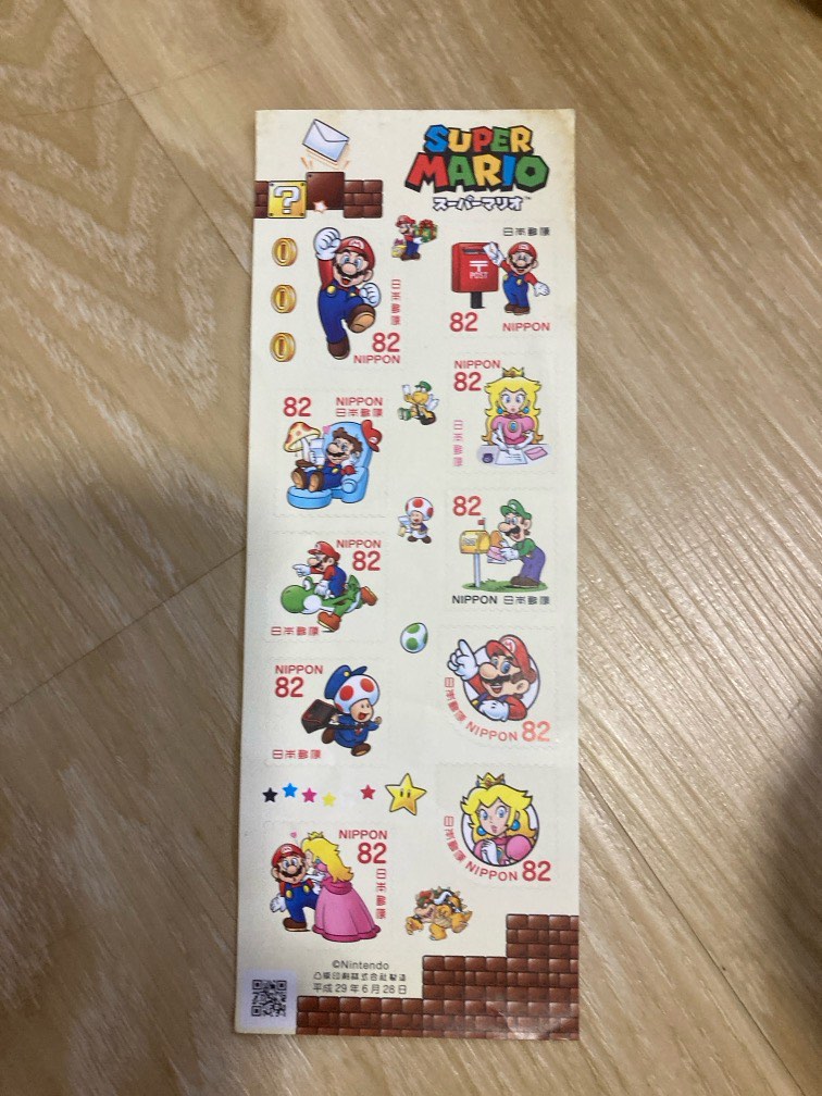 Super Mario Commemorative Sticker Stamps, Hobbies & Toys, Memorabilia ...