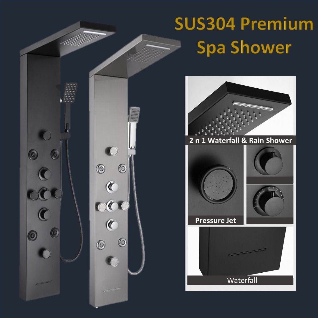 SUS304 Stainless Steel Premium Rainfall Set / Spa Jet Rainfall / Rain ...