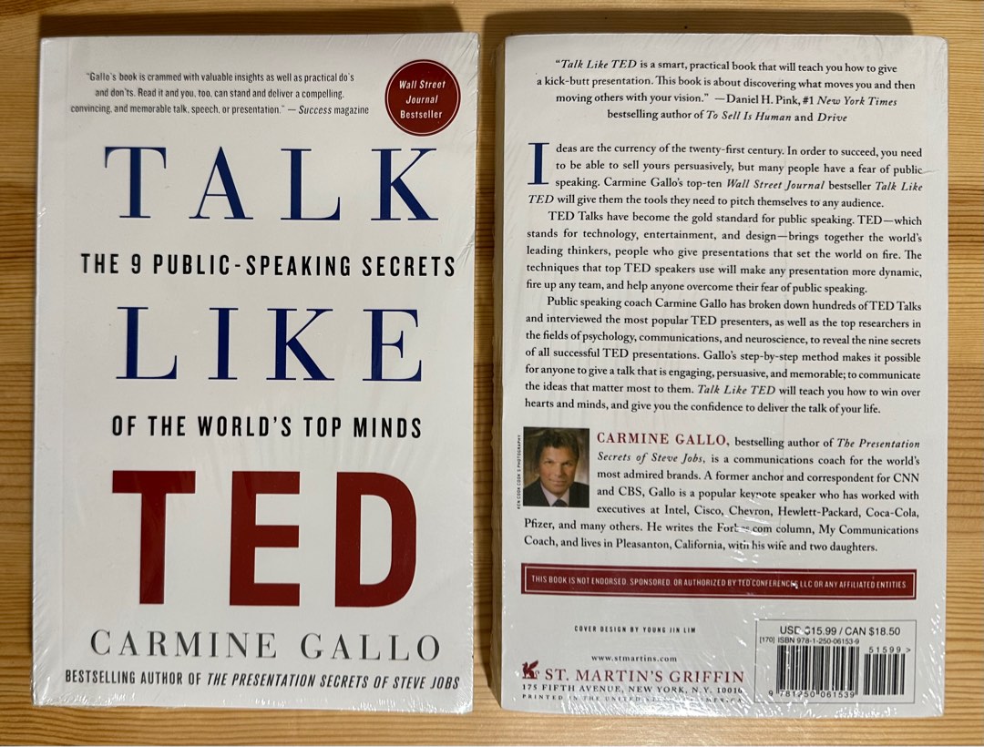 TALK LIKE TED by Carmine Gallo, Hobbies & Toys, Books & Magazines ...