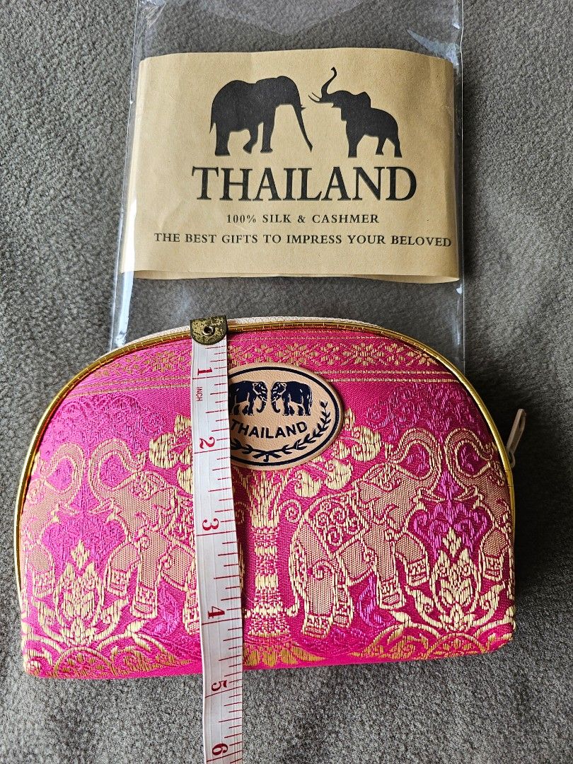 Thai silk pouch, Women's Fashion, Bags & Wallets, Purses & Pouches on ...