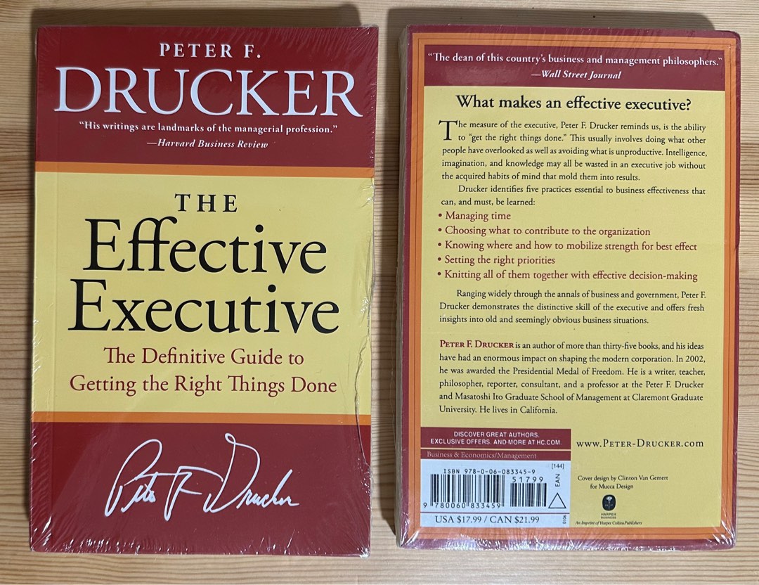 THE EFFECTIVE EXECUTIVE by Peter F. Drucker, Hobbies & Toys, Books ...