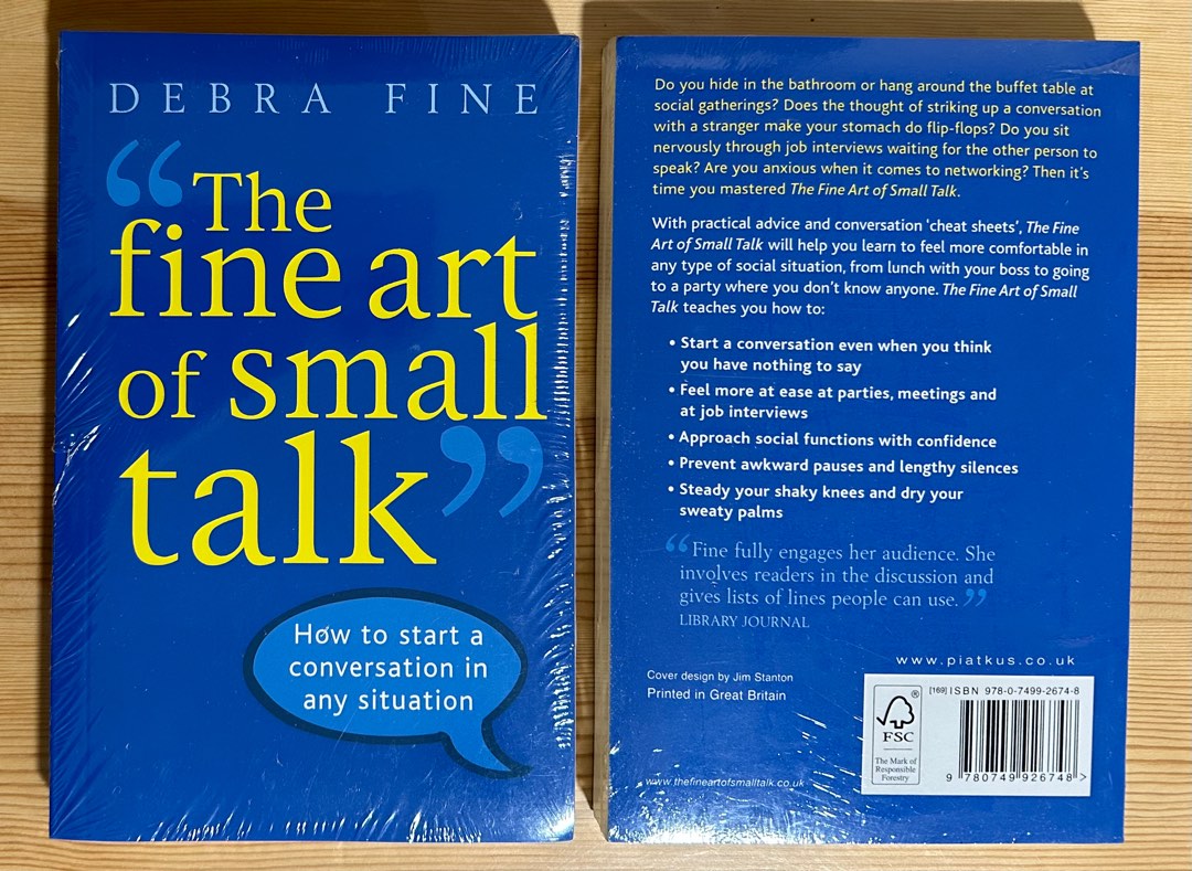 THE FINE ART OF SMALL TALK by Debra Fine, Hobbies & Toys, Books ...