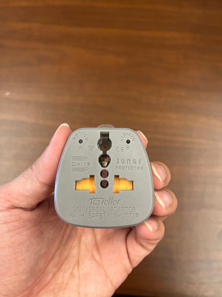 Traveller Universal Adaptor with safety shutter (15A protection), TV ...