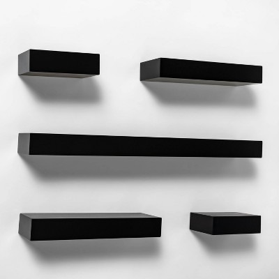 (TWS) SOLID WOOD SHELF SLEEK WALL RACK, Furniture & Home Living ...