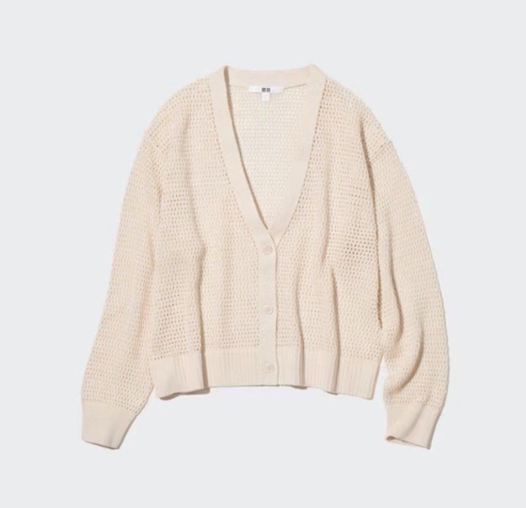 UNIQLO mesh cardigan, Women's Fashion, Coats, Jackets and Outerwear on ...