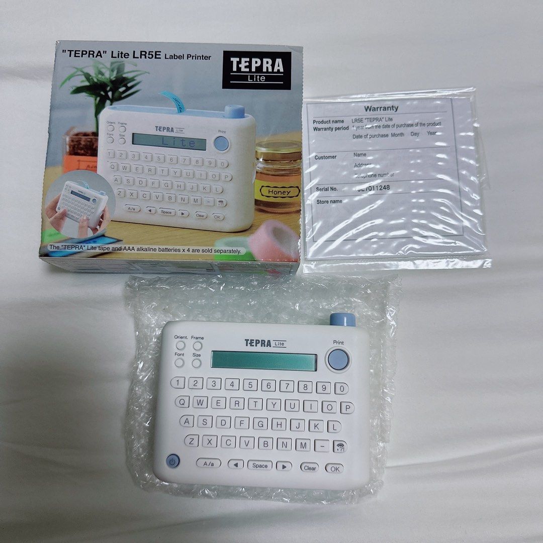 Used once Tepra Lite LR5E label printer, Computers & Tech, Printers ...