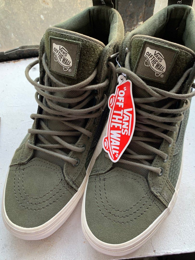 Vans Sk8-Hi MTE All Weather Olive Green Ultracush, Men's Fashion ...