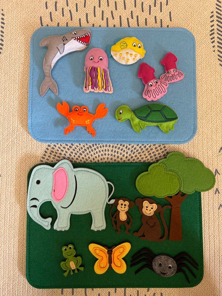 Velcro Learning Boards (Land and Sea Animals), Hobbies & Toys, Toys ...