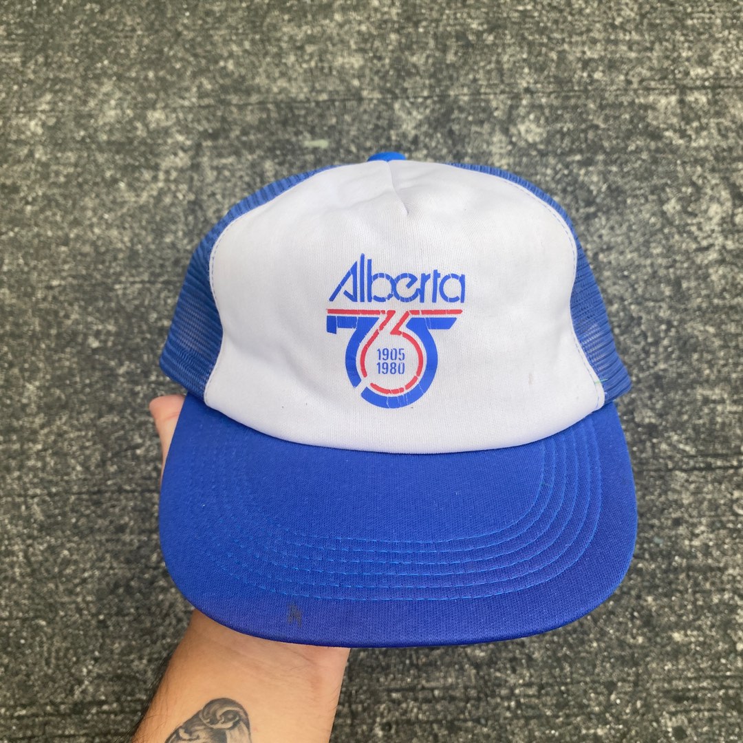 Vintage 1980 Alberta 75 Years Trucker Hat, Men's Fashion, Watches ...