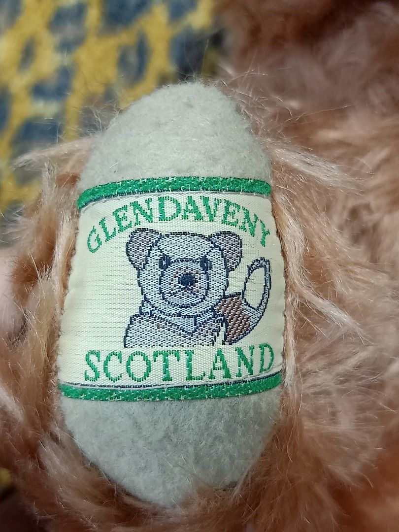 VINTAGE VERY BEAUTIFUL GLENDAVENY SCOTLAND ARTICULATED / JOINTED TEDDY ...