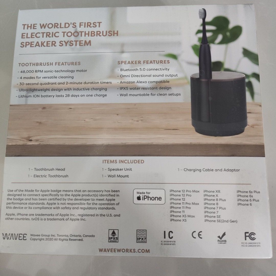 Wavee Toothbrush Speaker System, Beauty & Personal Care, Oral Care on ...