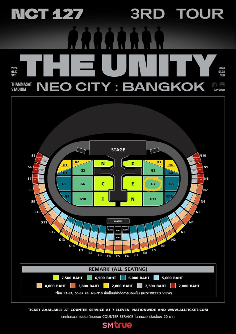 WTS NCT 127 THE UNITY BANGKOK TICKET, Tickets & Vouchers, Event Tickets ...