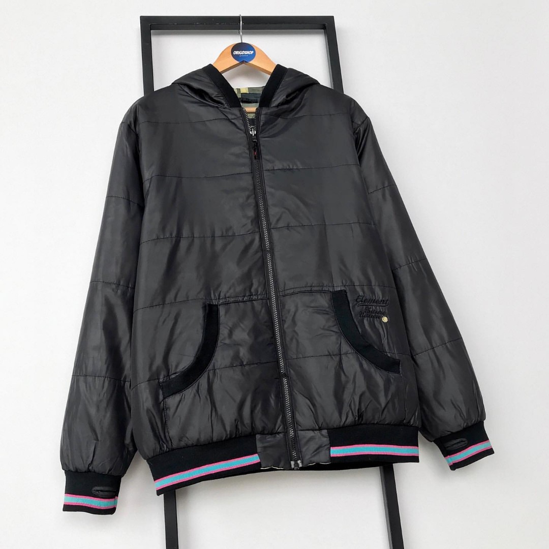 XL ELEMENT Original Jaket Windbreaker Reversible Bolak Balik Down ...