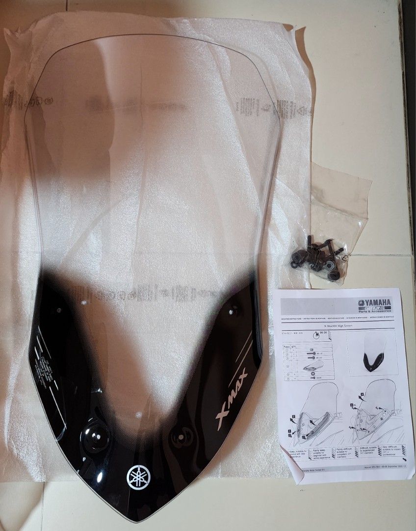Yamaha Xmax 300 High Touring Windshield, Motorcycles, Motorcycle ...