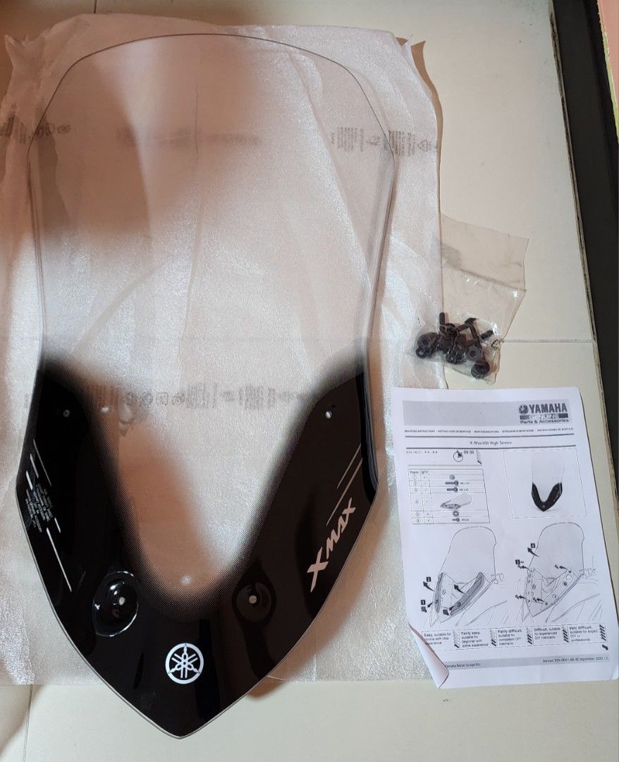 Yamaha Xmax 300 High Touring Windshield, Motorcycles, Motorcycle ...