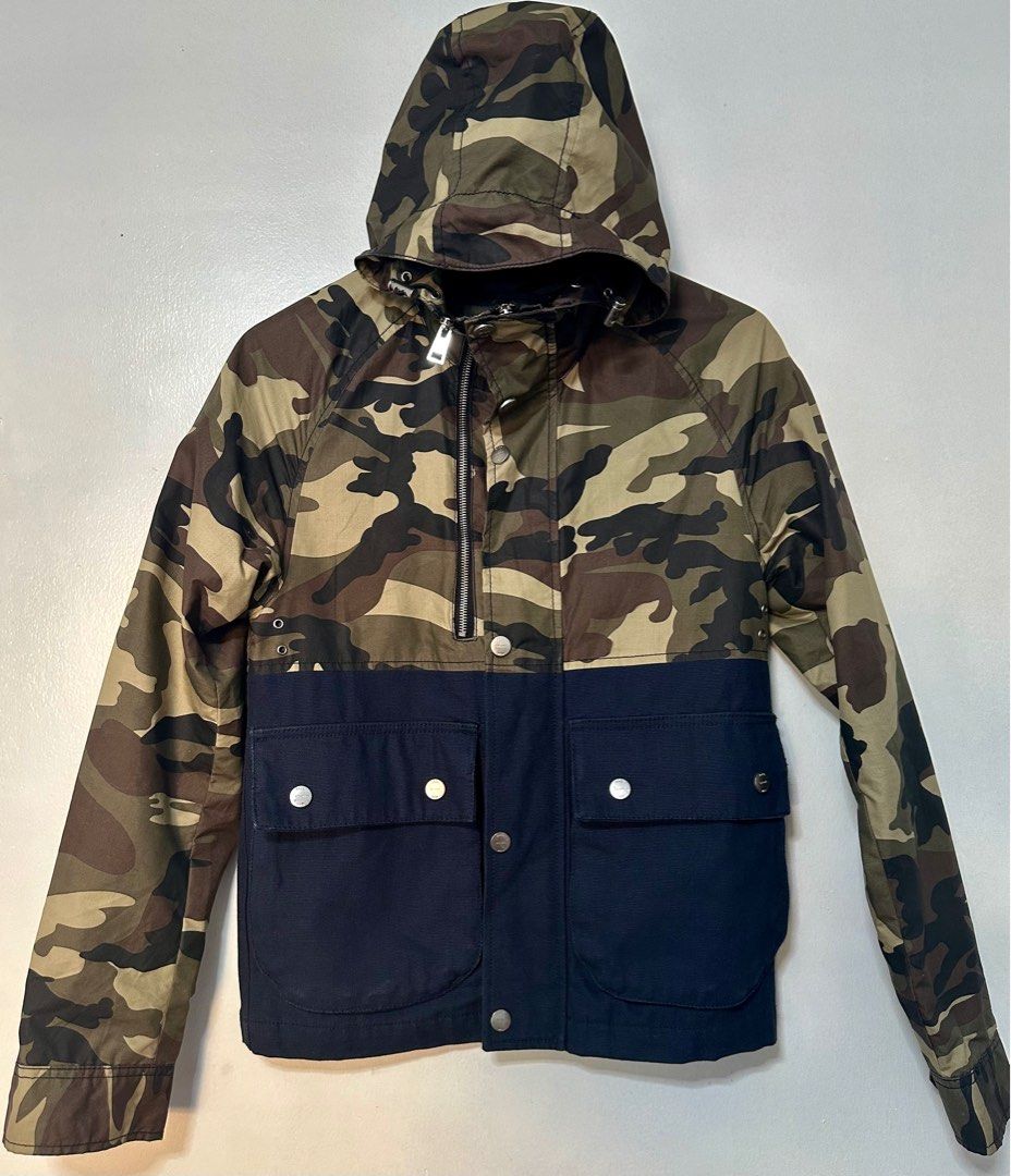 Zara Man denimwear camouflage duo tone jacket, Men's Fashion, Coats ...