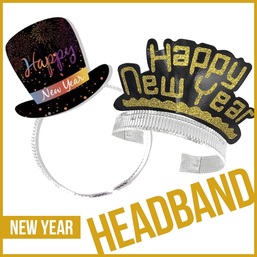 2024 HAPPY NEW YEAR HEADBANDS, Hobbies & Toys, Stationary & Craft ...