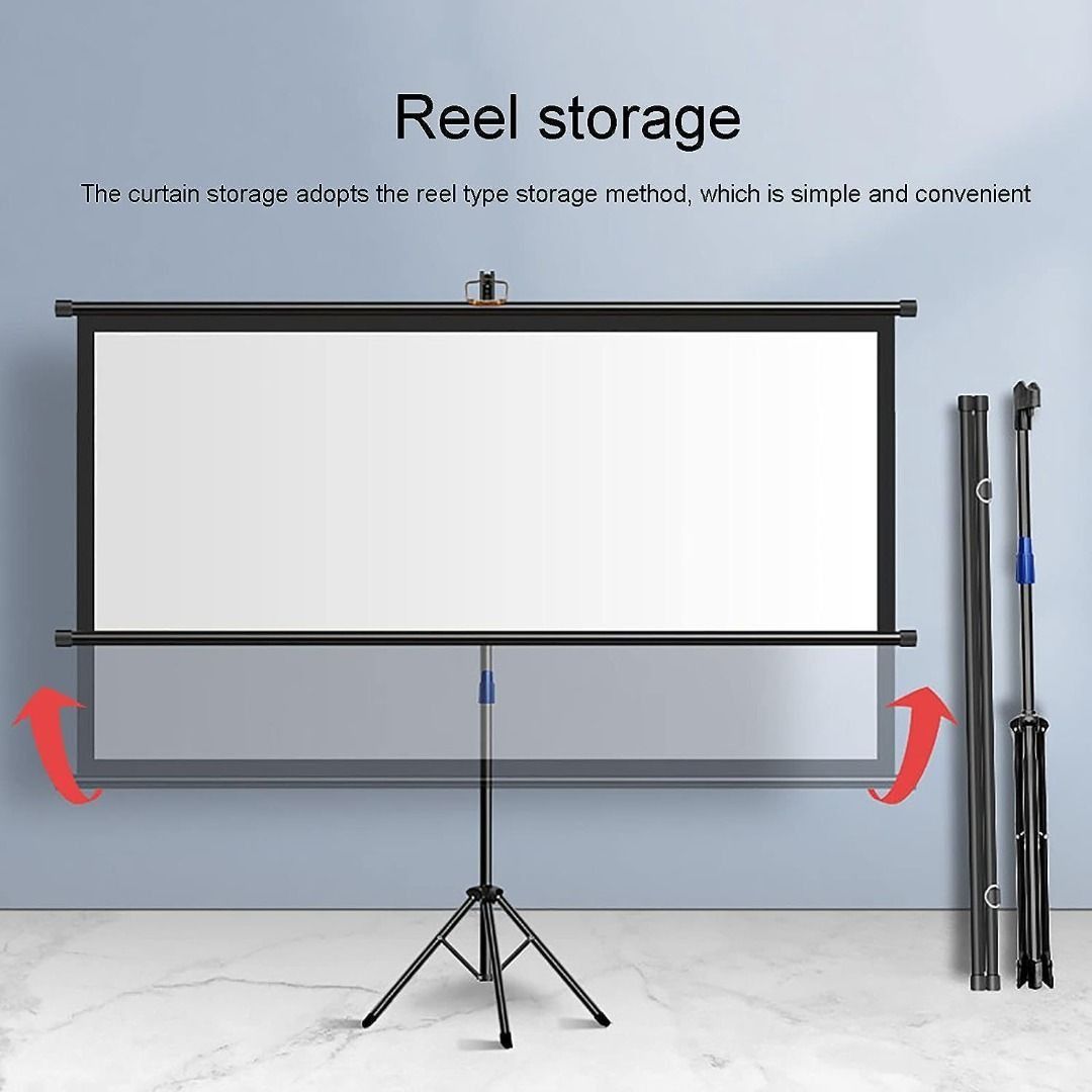 4K 3D 2 in 1 100 Inch 16:9 Projector Screen with Stand, Wall Mountable ...