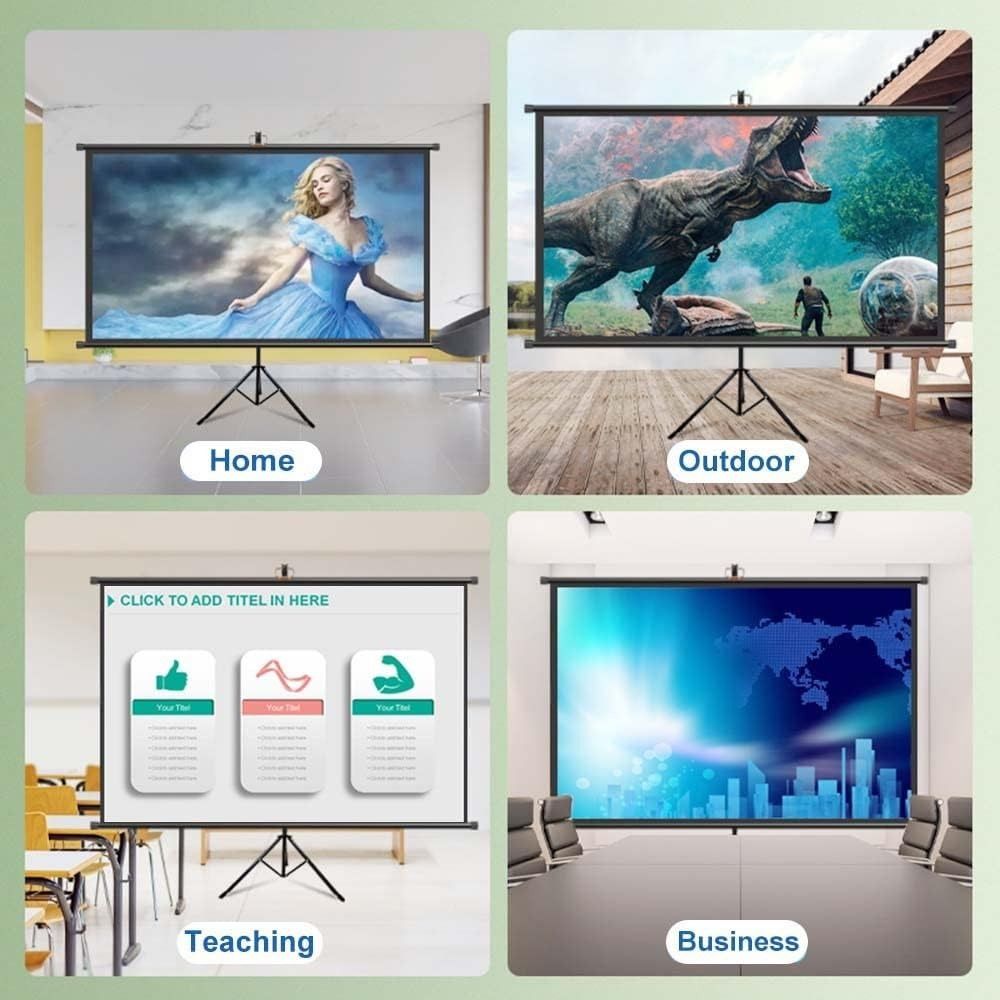 4K 3D 2 in 1 100 Inch 16:9 Projector Screen with Stand, Wall Mountable ...