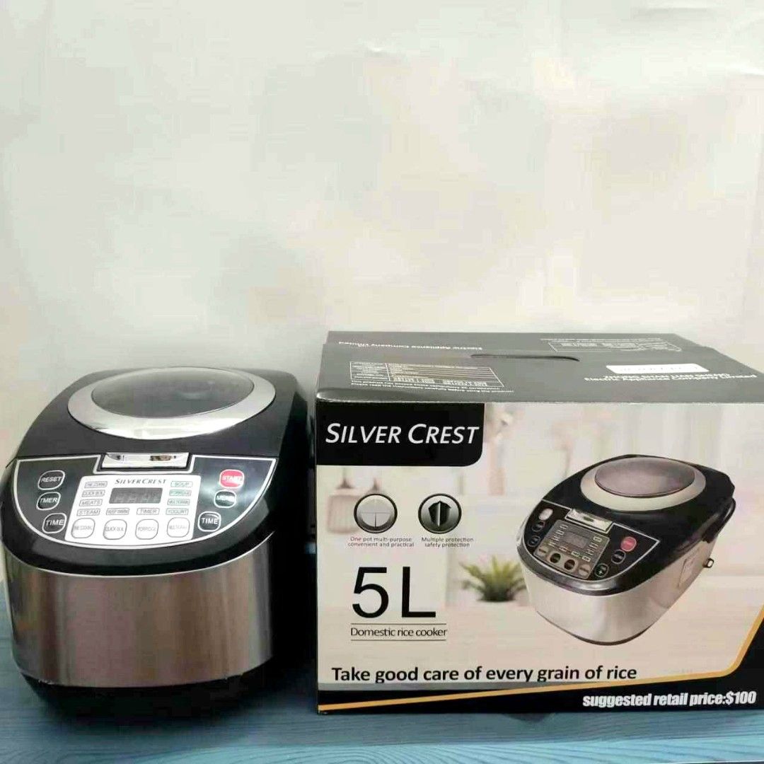 5L Silver Crest Electric Rice Cooker, 家庭電器, 廚房電器, 鍋具 - Carousell