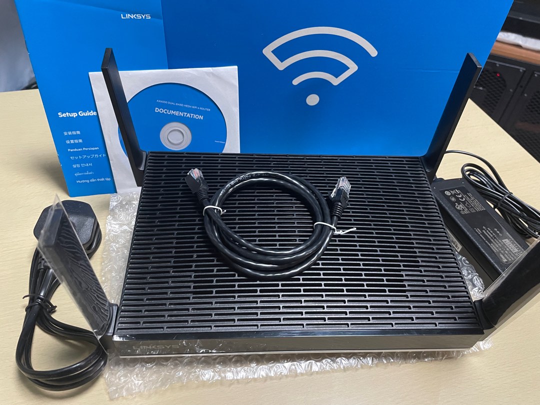 90% New Linksys WIFI 6 Dual band Mesh Router MR9600 Full Set Up to 3000 ...