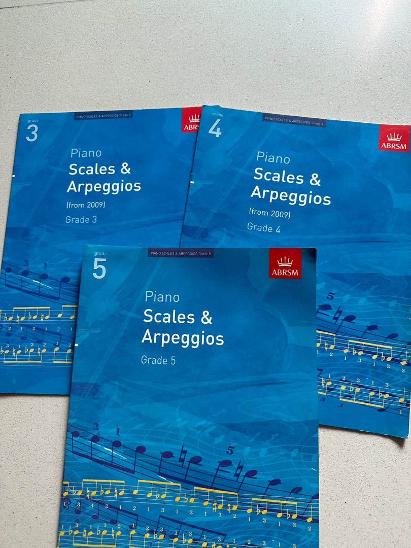 ABRSM Piano Grade 3/4/5 Scales and Arpeggios, Hobbies & Toys, Music ...