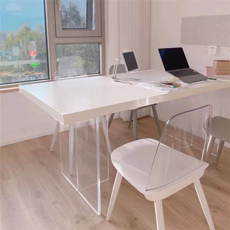 (FREE DELIVERY) Acrylic Stand Dining Table Study Table, Furniture ...