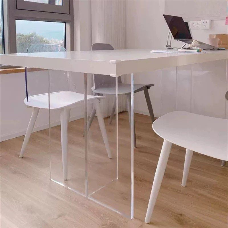 (FREE DELIVERY) Acrylic Stand Dining Table Study Table, Furniture ...