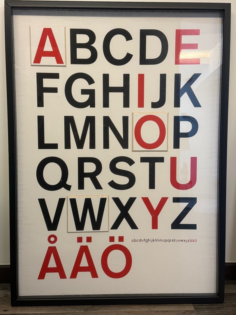 Alphabetical art c/w Frame, Furniture & Home Living, Home Decor, Frames ...