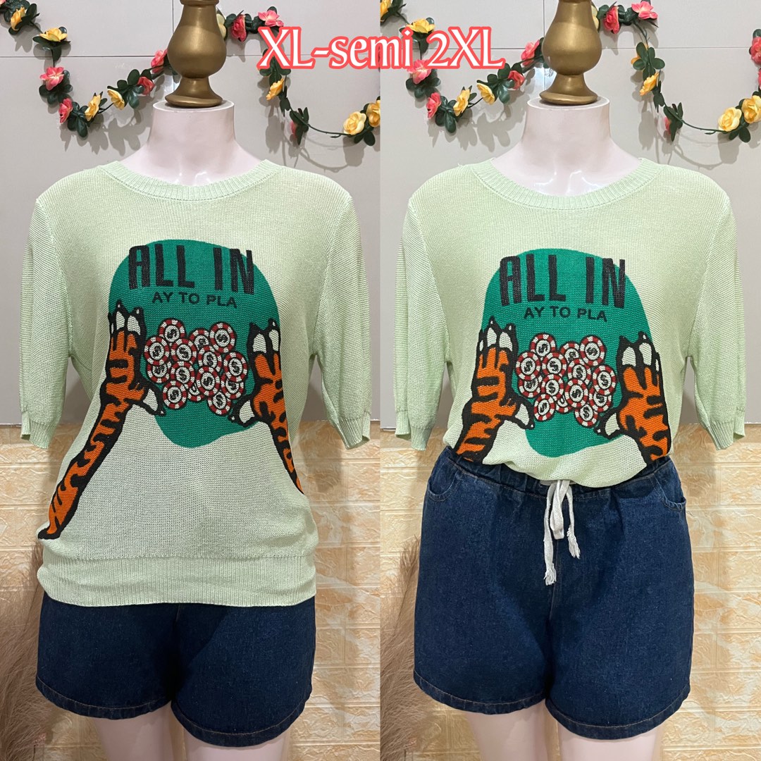 Apple green plus size knitted top, Women's Fashion, Tops, Blouses on ...
