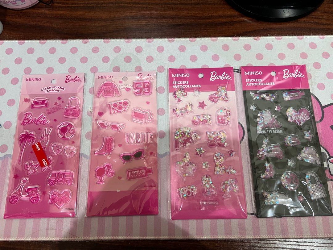 Barbie x Miniso Stamp Stickers, Hobbies & Toys, Stationery & Craft, Art ...
