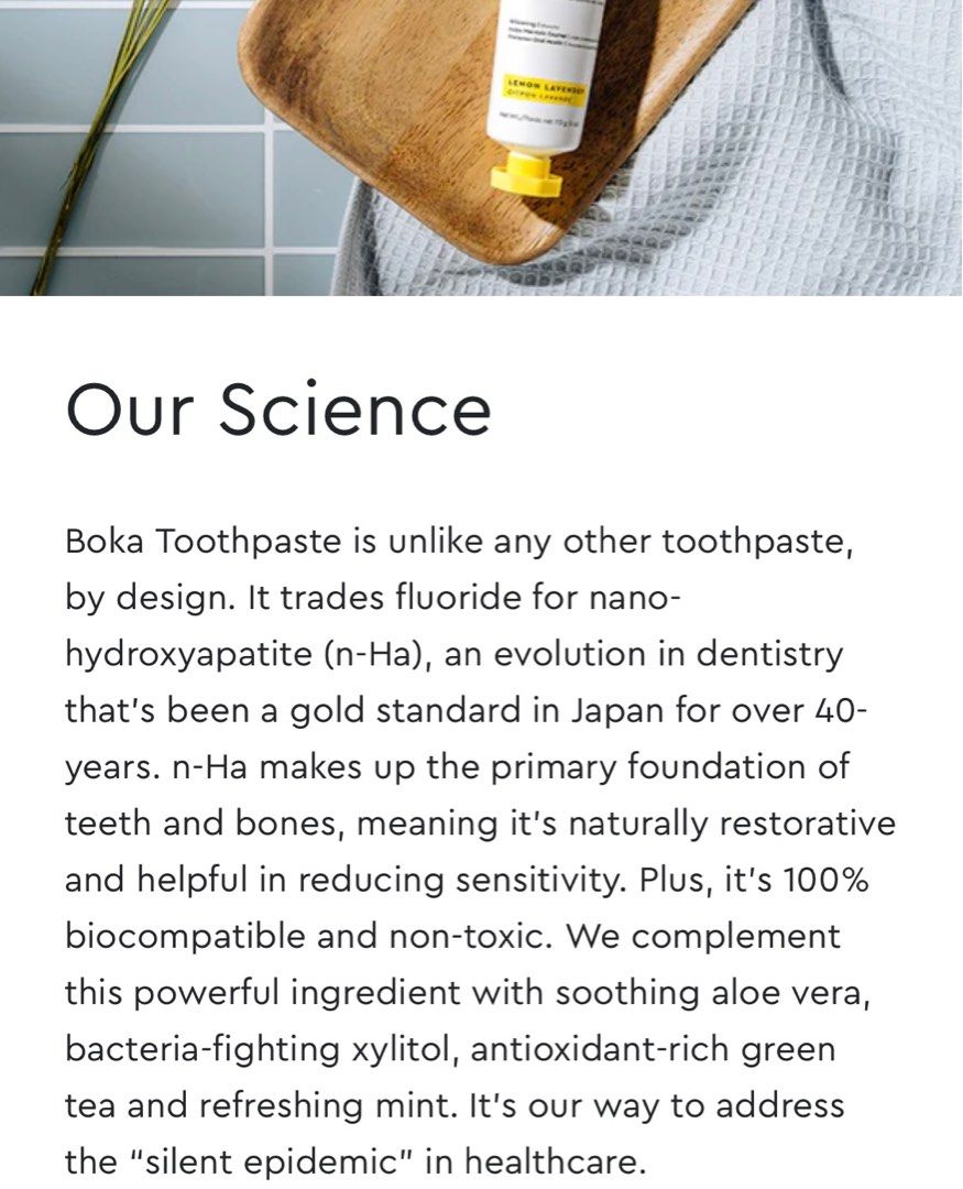 Boka Lemon Lavender Toothpaste, Beauty & Personal Care, Oral Care on ...
