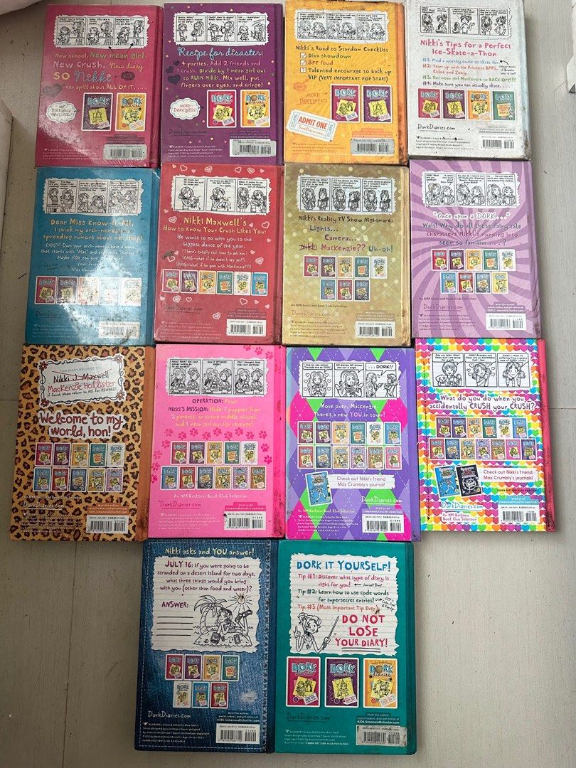 Bundle Complete 14 Dork Diaries Series 1-12 with Free 2 DIY Books (All ...