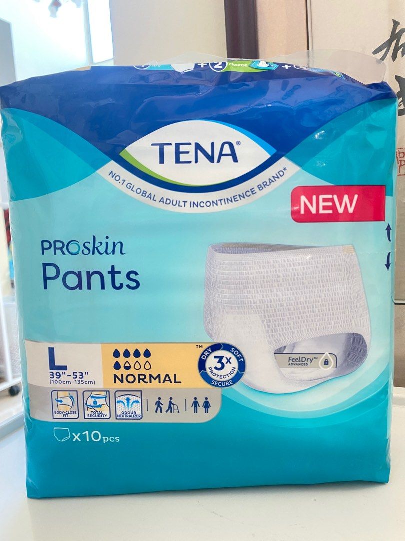 [Bundle of 2] TENA Diaper Pants Adult PROskin - Normal L (2x10s), Health & Nutrition, Assistive ...